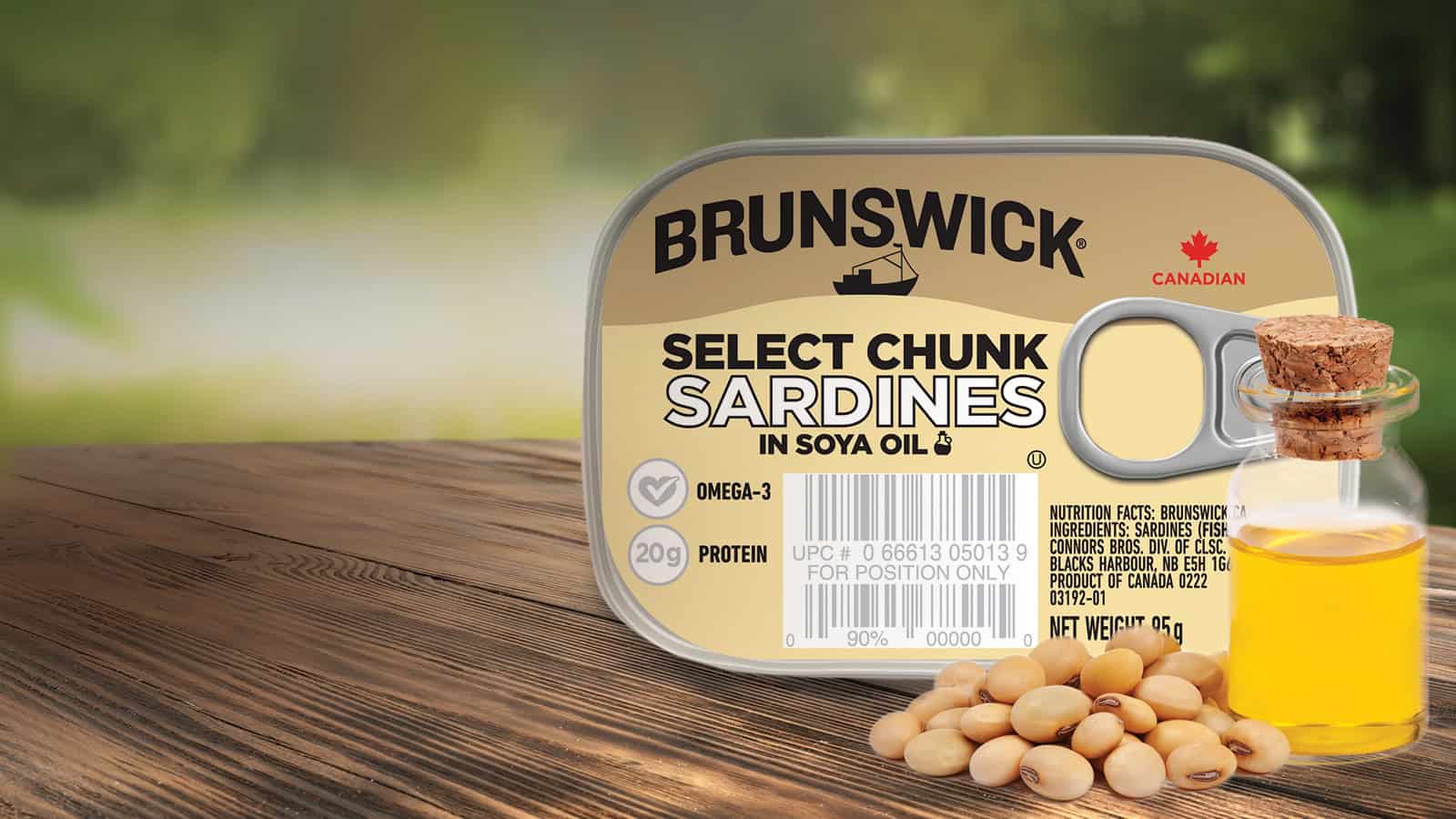 Brunswick Sardines Select Chunk in Soya Oil - 95g - Brunswick® Seafood